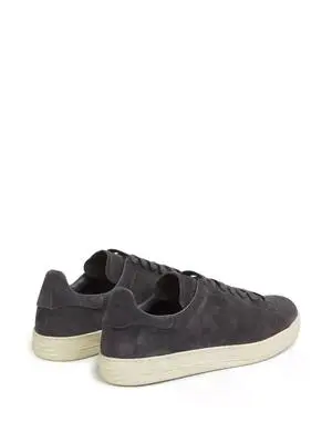TOM FORD Perforated Logo Suede Sneakers - Grey