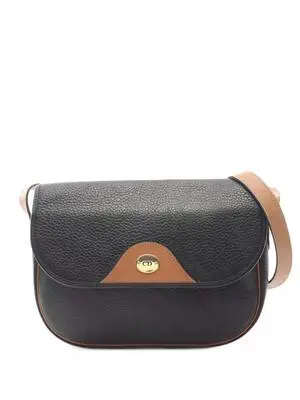 Dior 2000s Logo Plaque Shoulder Bag - Black