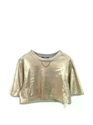 LOUIS VUITTON Cropped Chain T-shirt - Gold