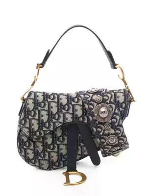 Dior Two-way Mini Saddle Handbag - Blue