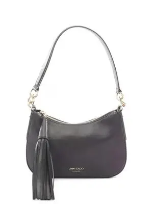 JIMMY CHOO Leather Shoulder Bag - Black