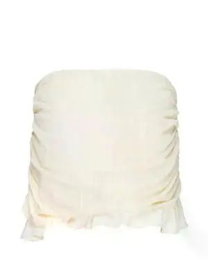 GLOWNY Ruched Detail Mini Skirt