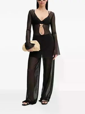 Bond Eye Cut-out Long-sleeve Beach Cover