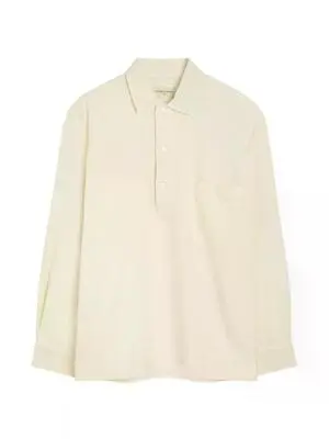 Officine Générale Jordy Long-sleeve Button-placket Shirt - Neutrals
