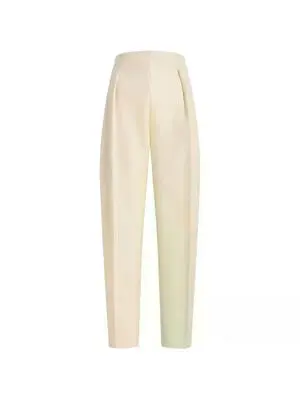 Khaite Somera Pleated Pressed-crease Trousers - Neutrals