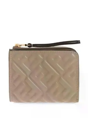 Fendi Baguette Ff-embossed Leather Wallet - Neutrals