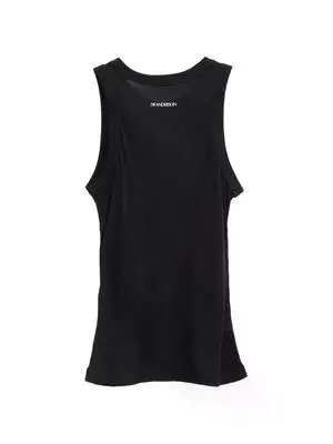 JW Anderson Sheer Ribbed Tank Top - Black