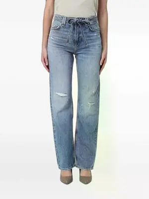 BOSS Tie-waist Distressed Jeans - Blue