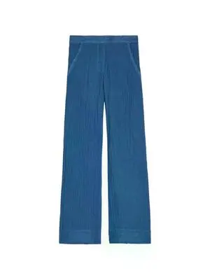 Lisa Marie Fernandez Cobalt Gauze Wide-leg Trousers - Blue