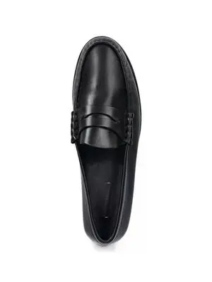 Max Mara Logo-plaque Leather Loafers