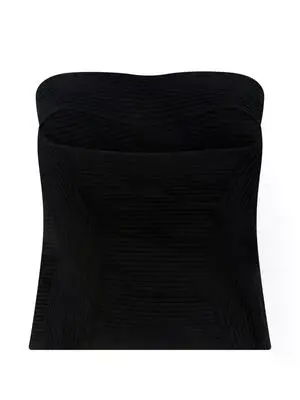 Alberta Ferretti Ribbed Knit Sweetheart Tube Top