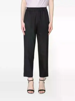 TELA Elasticated Waist Cropped Trousers - Blue