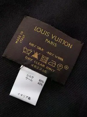 LOUIS VUITTON 2010s Monogram Fringed Shawl