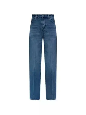 Victoria Beckham Pressed-crease Straight-leg Jeans - Blue