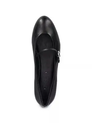 Max Mara Buckle-strap Leather Ballet Flats