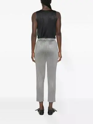 Issey Miyake Pleated-design Cropped Trousers