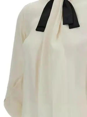 Elisabetta Franchi Pussy-bow Long-sleeve Blouse