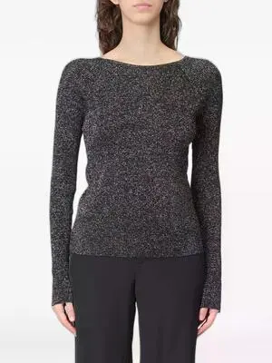Moschino Metallic-thread Boat-neck Sweater