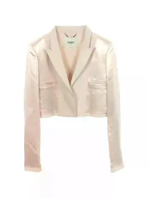 Fendi Cropped Tailored Blazer - Pink