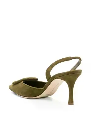 Manolo Blahnik Maysli Heeled Pumps - Green