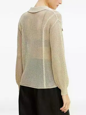 FRACOMINA Open-knit Button-up Cardigan - Neutrals
