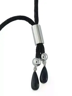 Cartier Panthère Diamond And Onyx Necklace In 18k White Gold - Silver