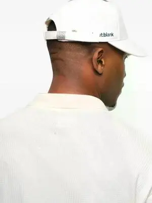 ABOUT:BLANK Script Waffle-knit Polo Shirt