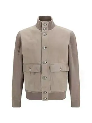 Brunello Cucinelli High-neck Suede Jacket