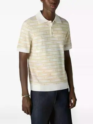 Casablanca Knit Logo Short-sleeve Polo Shirt - Neutrals