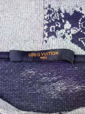 LOUIS VUITTON Monogram Bandana Print Short Sleeve Hoodie - Blue