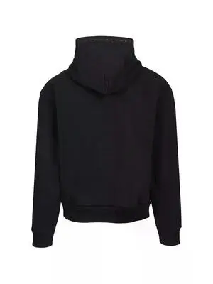 Fendi Cotton Hoodie With Leather Detailing