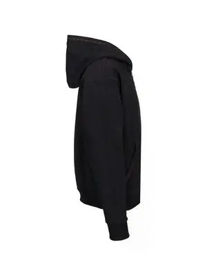 Fendi Cotton Hoodie With Leather Detailing