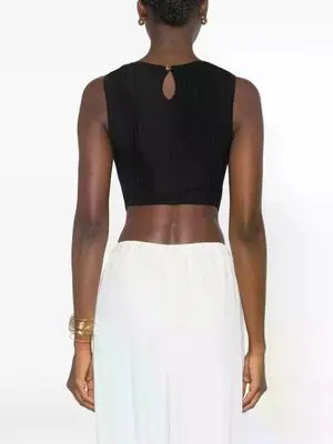 Elisabetta Franchi Ribbed-knit Crossover Top