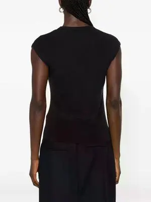 IVORY PARIS Mia Ribbed Knit T-shirt - Blue