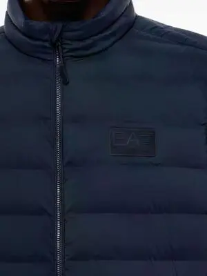 EA7 Logo-patch Zip-up Padded Jacket