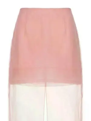 Monse Organza Midi Skirt - Pink