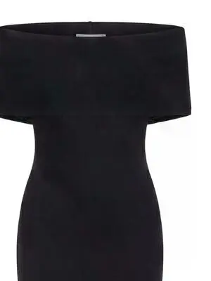 Monse Off-shoulder Knitted Dress With Lace Trim