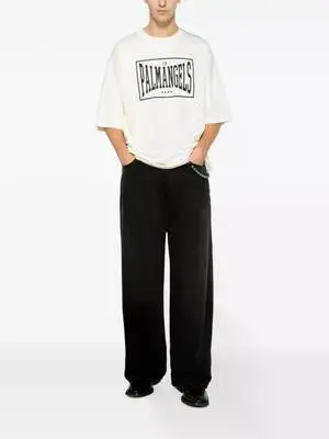 Palm Angels Logo-print Drop-shoulder T-shirt