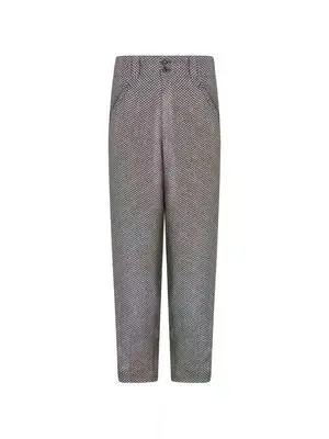 Giorgio Armani Micro-pattern Tapered Trousers