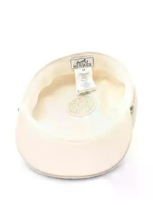 Hermès Off-white Button Detail Hat