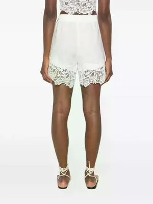 Ermanno Scervino Lace-trim Linen Shorts