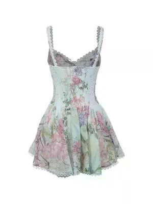 Charo Ruiz Ibiza Gardenia Floral-print Mini Dress - Blue