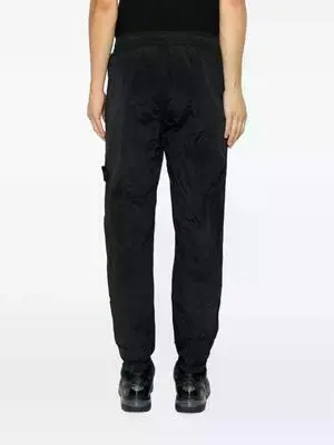 Stone Island Logo-patch Crinkled Track Pants