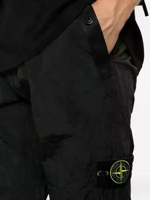 Stone Island Logo-patch Crinkled Track Pants