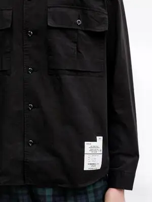 NEIGHBORHOOD Logo-patch Flap-pocket Shirt