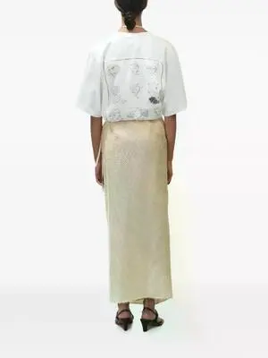 ALYSI Plumetis-effect Wrap Maxi Skirt