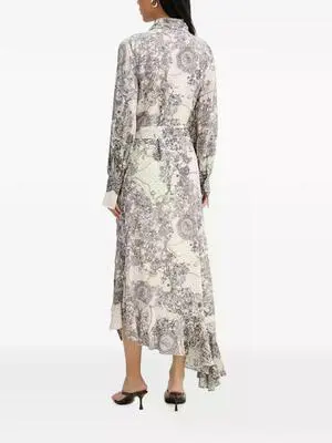 BLUGIRL Lace-print Ruffled Asymmetric Dress