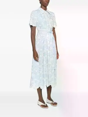 Simkhai Audria Eyelet-embroidered Midi Dress