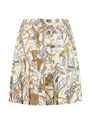 Moschino Graphic-pattern Midi Skirt - Neutrals