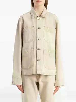 Khaite Wyatt Denim Chore Jacket - Neutrals